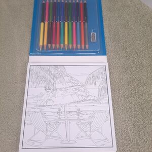 Other | Lot Of 4 Adult Coloring Books Cd Colored Pencils America ...